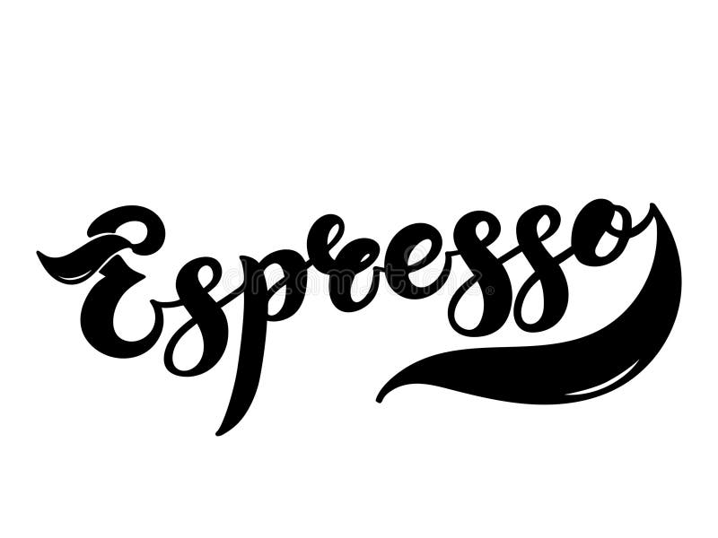 Espresso Hand Written Word Text For Typography Design Stock Vector ...
