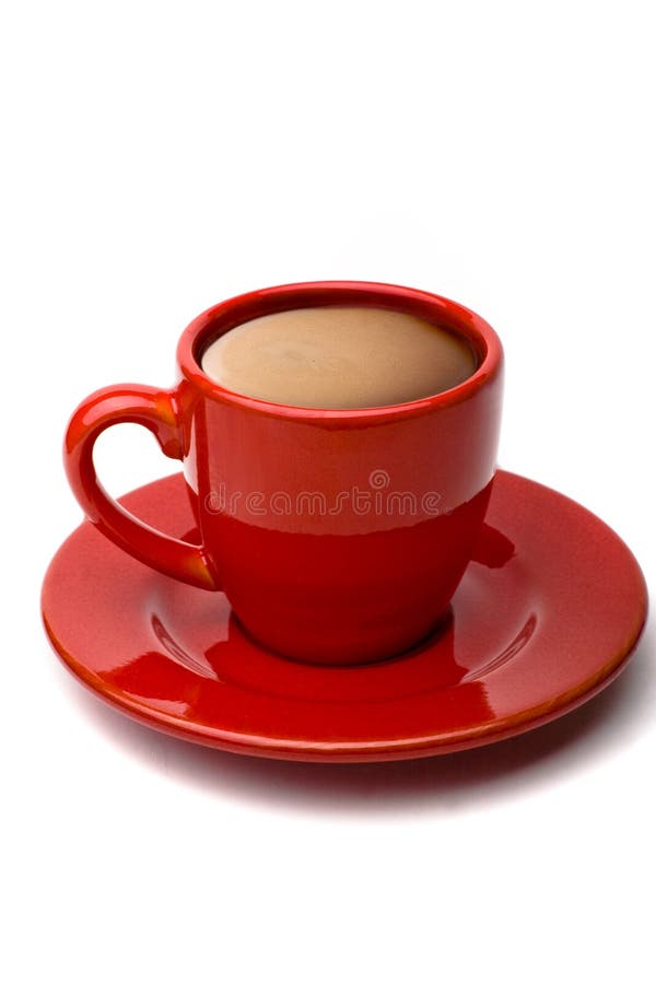 Red coffee cup stock image. Image of espresso, white - 12226845