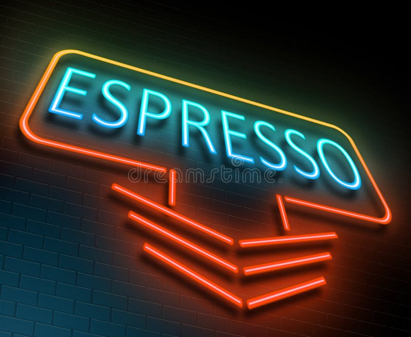 Espresso sign concept. stock illustration. Illustration of beverage ...