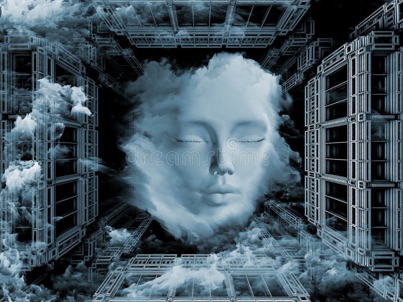 Visualisation cubique illustration stock. Illustration du concept ...