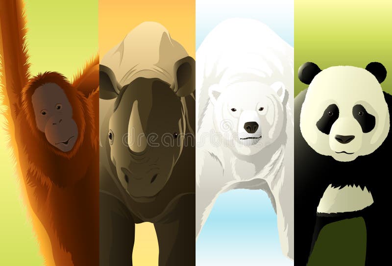 Espèces En Voie De Disparition Illustration de Vecteur - Illustration du rare, polaire: 14225087