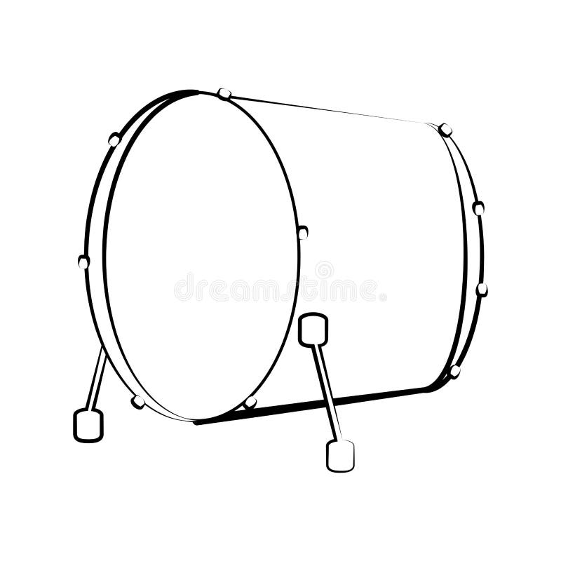 Bombo Aislado Instrumento Musical Ilustración del Vector - Ilustración ...