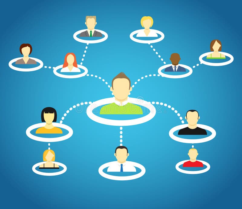 Esquema da rede social ilustração do vetor. Ilustração de comunidade ...