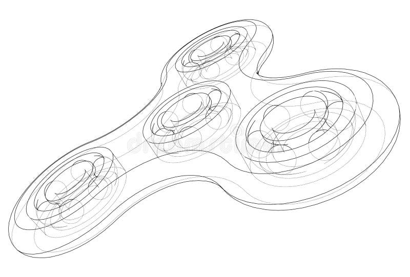 Esquema Del Hilandero De La Mano Vector Ilustración del Vector ...