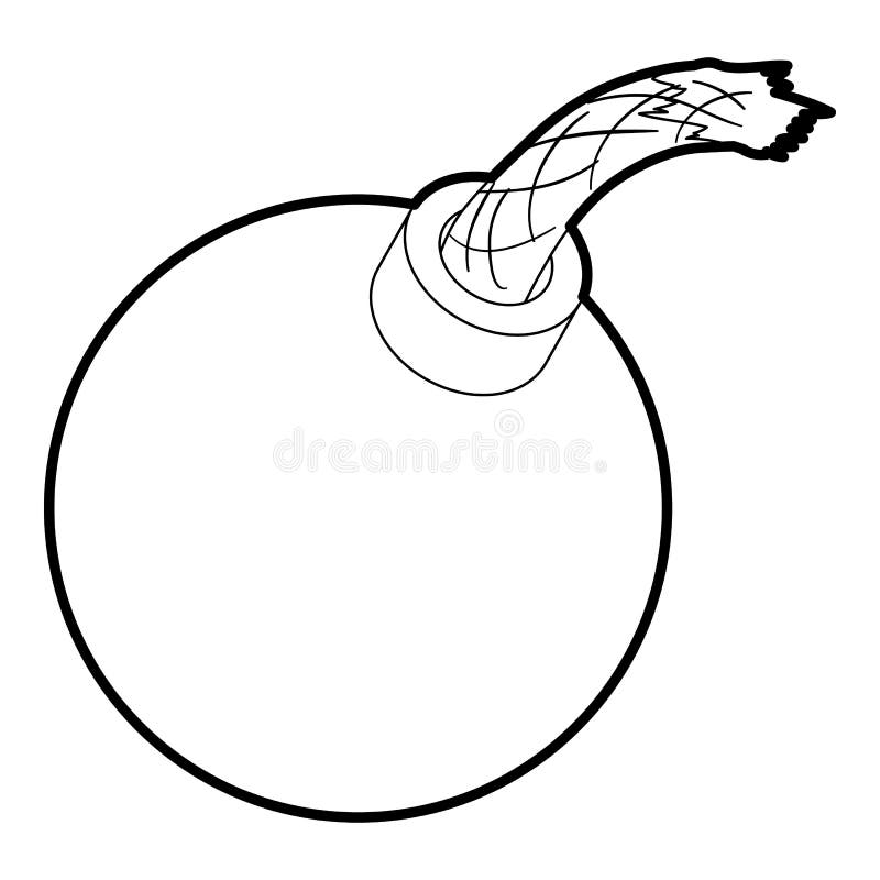 Esquema Del Icono De La Bomba Ilustración del Vector - Ilustración de ...