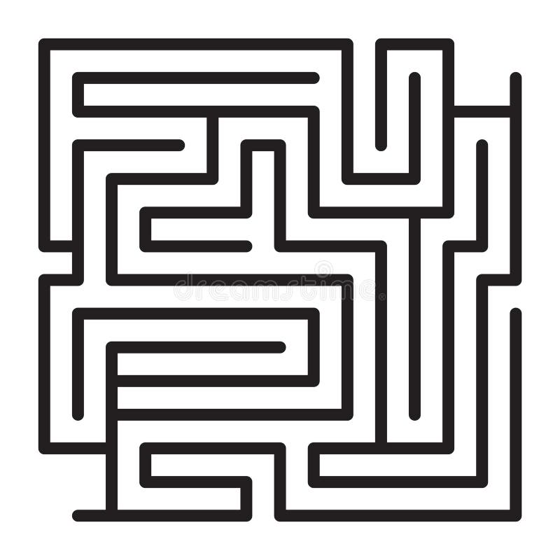 Esquema Del Juego Del Laberinto Ilustración del Vector - Ilustración de ...