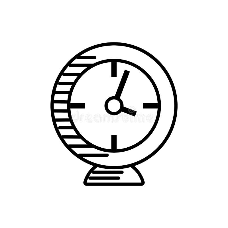 Esquema Del Reloj De La Alarma Del Reloj Stock de ilustración ...