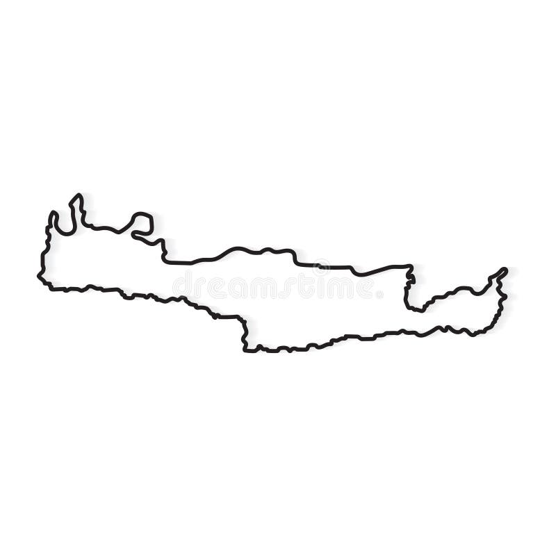 Mapa de Creta stock de ilustración. Ilustración de grecia - 23877601