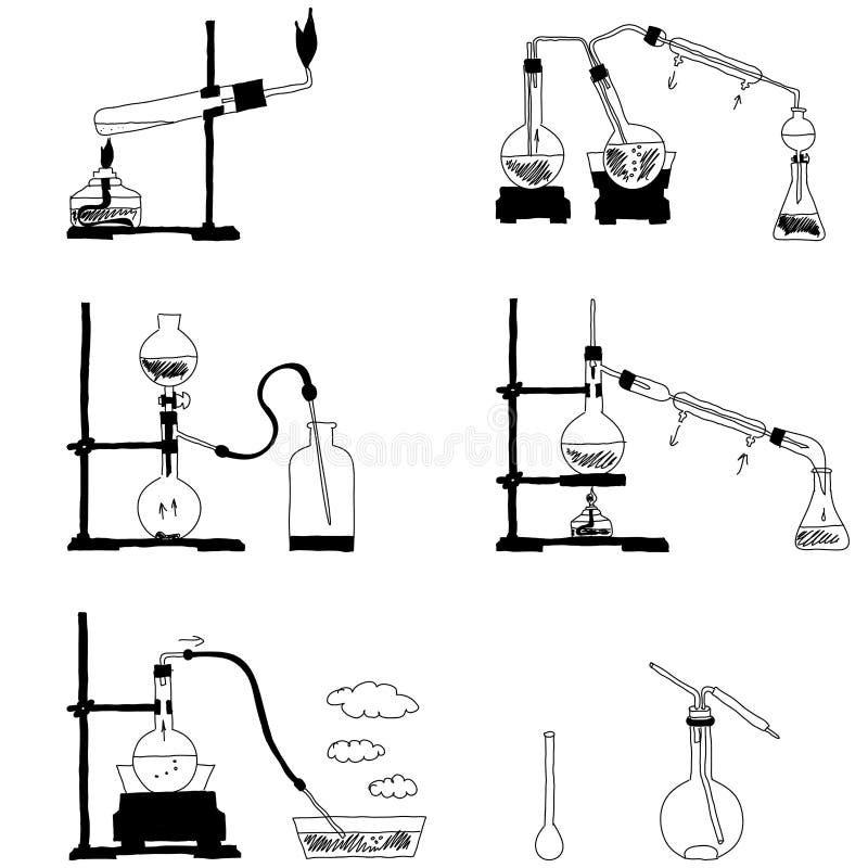 Esquemas De Procesos Químicos Ilustración del Vector - Ilustración de ...