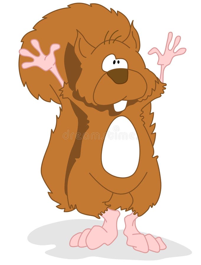 Esquilo Assustado Dos Desenhos Animados Ilustração do Vetor ...