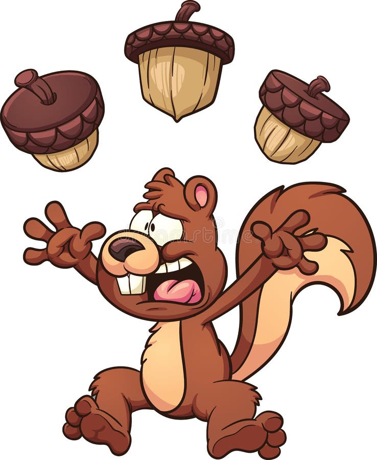 Esquilo triste ilustração do vetor. Ilustração de vetor - 60870735
