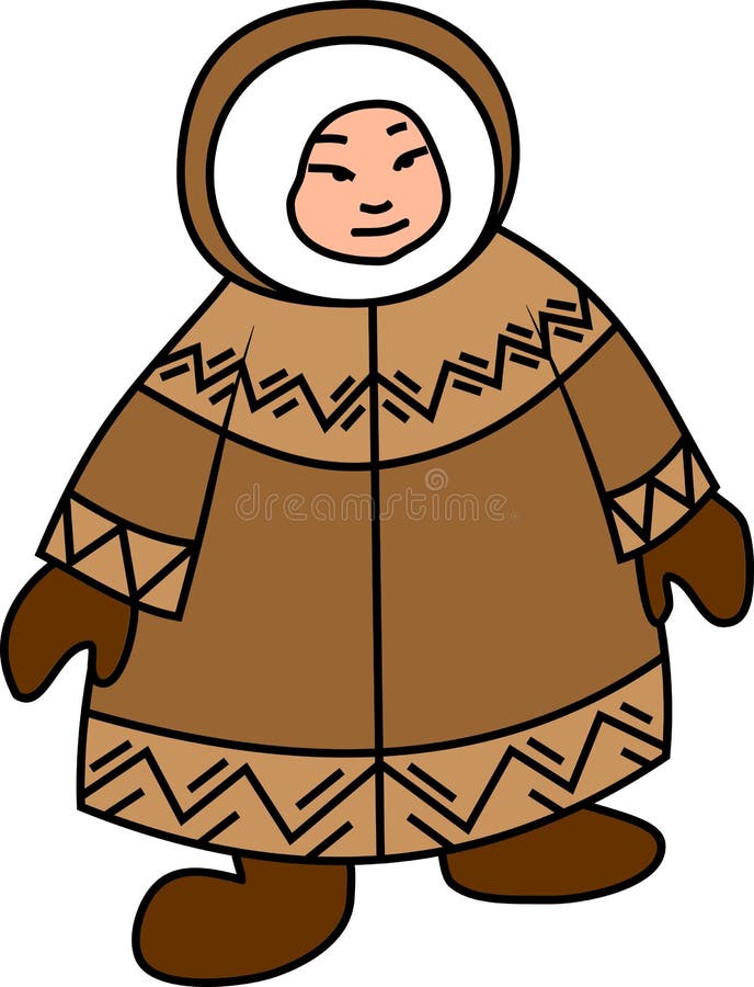 Esquimal en ropa nacional ilustración del vector. Ilustración de ...
