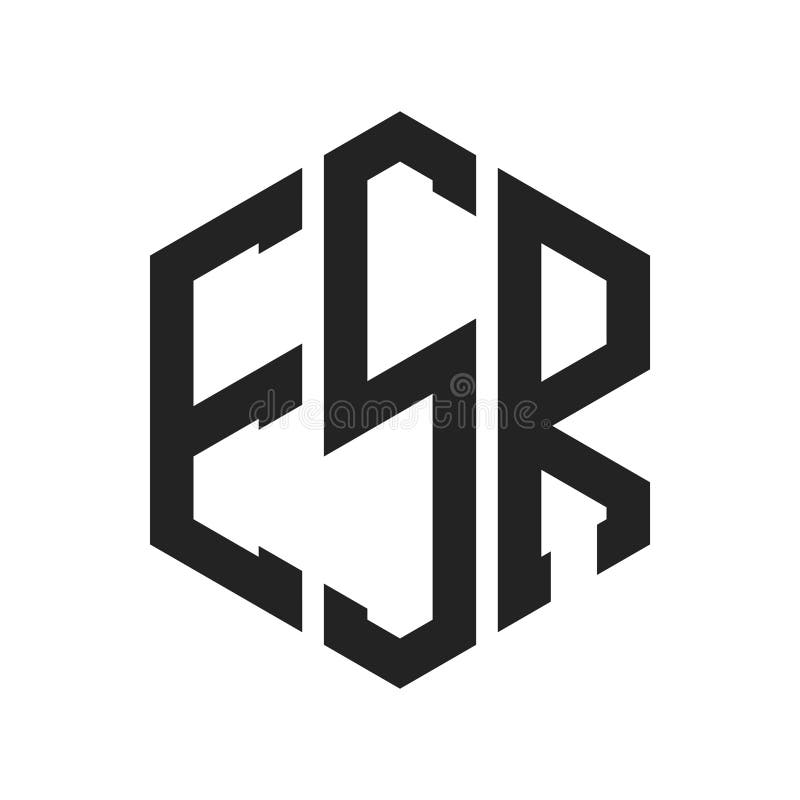 ESR Logo Design. Initial Letter ESR Monogram Logo Using Hexagon Shape ...