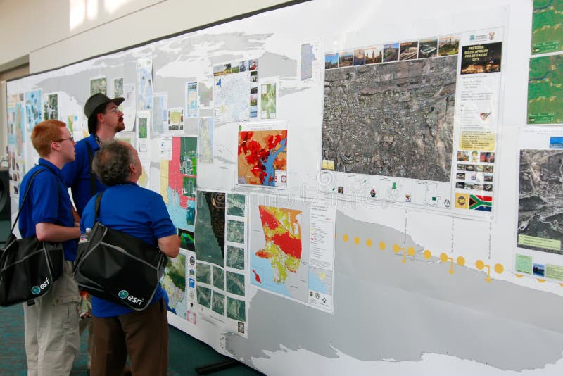 ESRI User Conference 2010 - People Reviewing Maps Editorial Photography ...