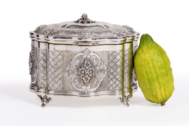 Esrog Silver Box with Esrog Stock Photo - Image of holiday, etrog: 45926456