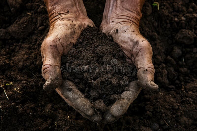 The Essence of Agriculture: Human Hands Tenderly Interacting with the ...