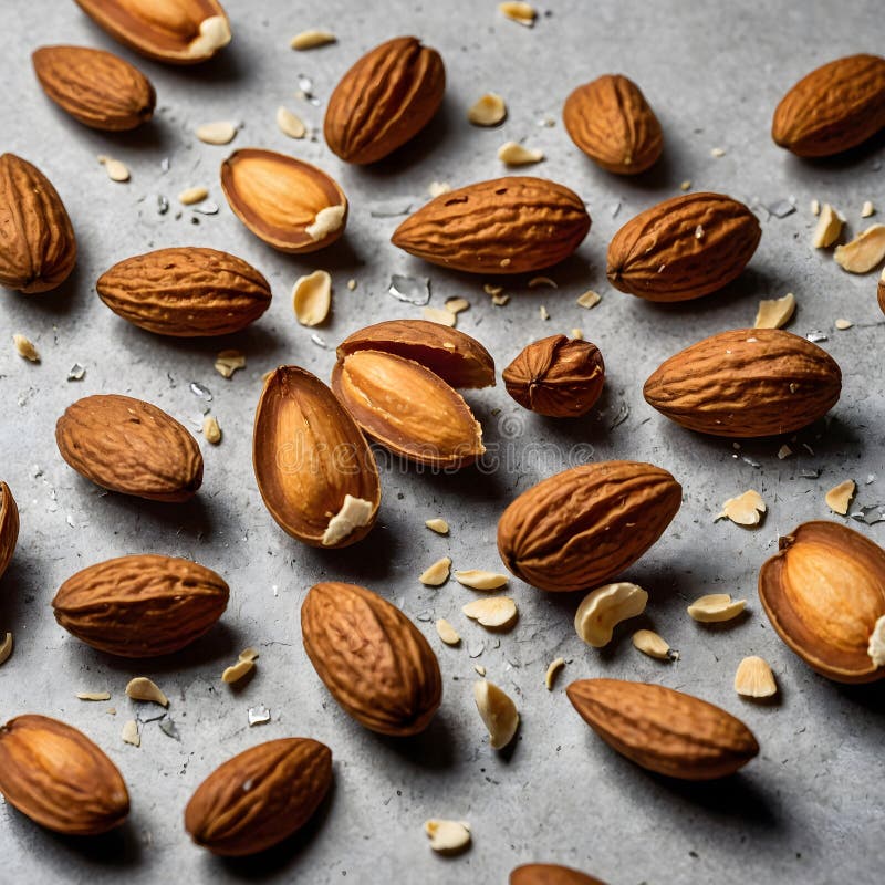 The Essence of Almonds: Artistic Still Life of Cracked Shells and ...