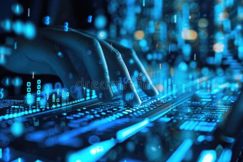 The Essence of Coding and Technology Captured in an Image of a Hand ...