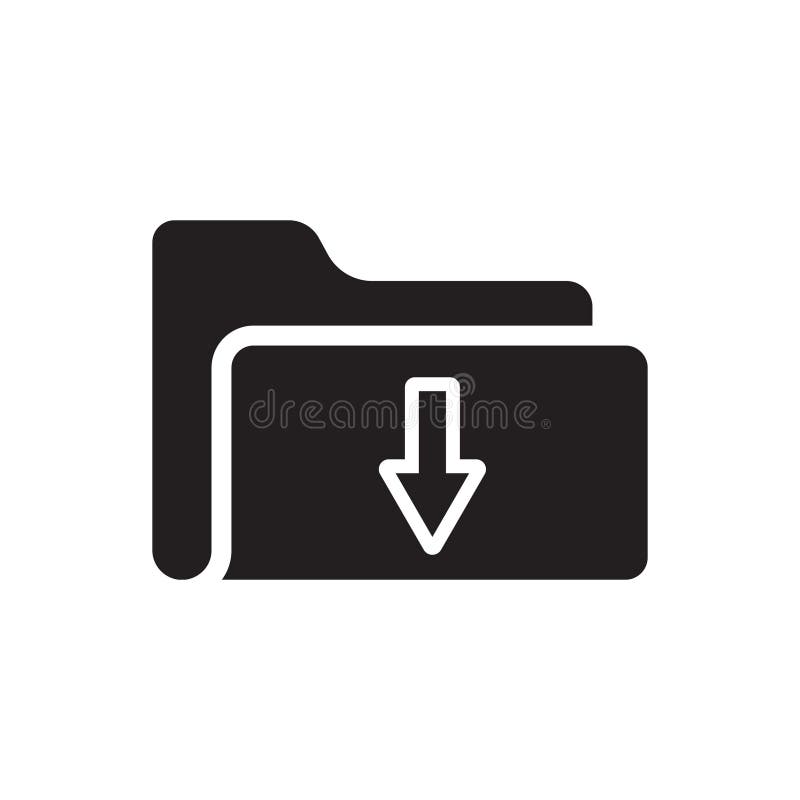 Essence of Data Transfer Icon for Digital Download Folders Stock Vector ...