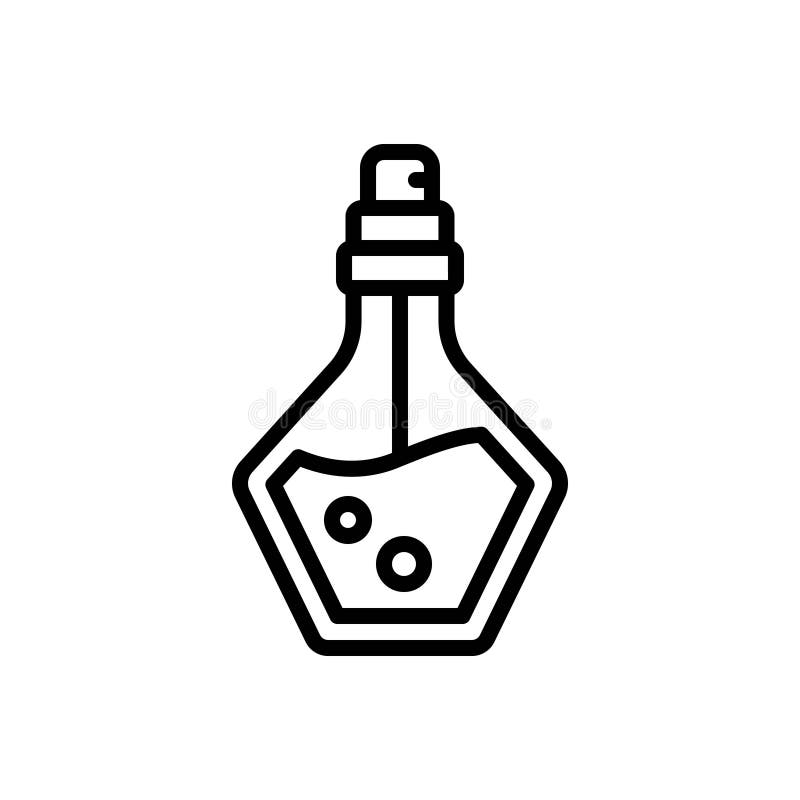 Black Line Icon for Essence, Substance and Scent Stock Vector ...