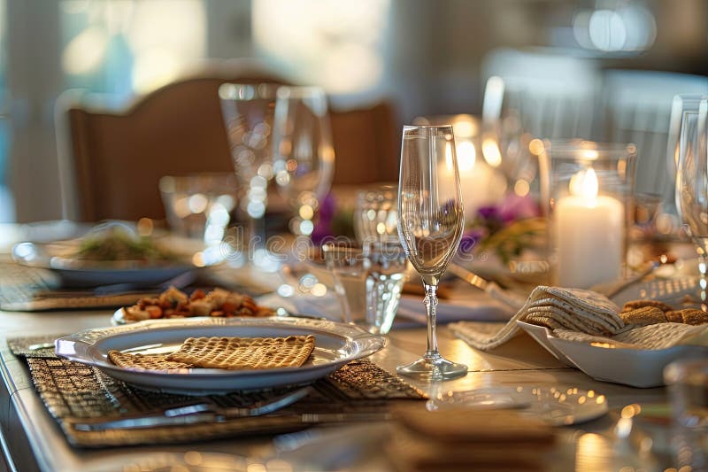 Essence of Tradition High Resolution Passover Seder Table Stock ...