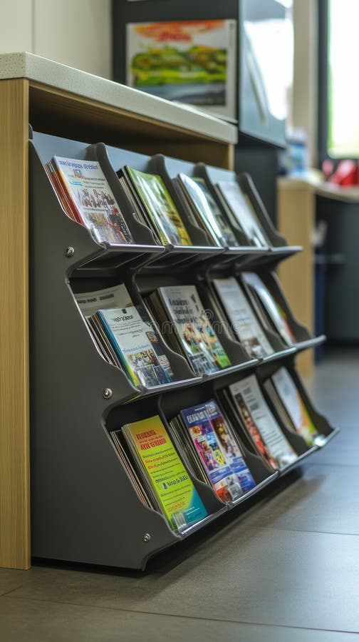 Essential Brochure Holders for School Info Stock Illustration ...