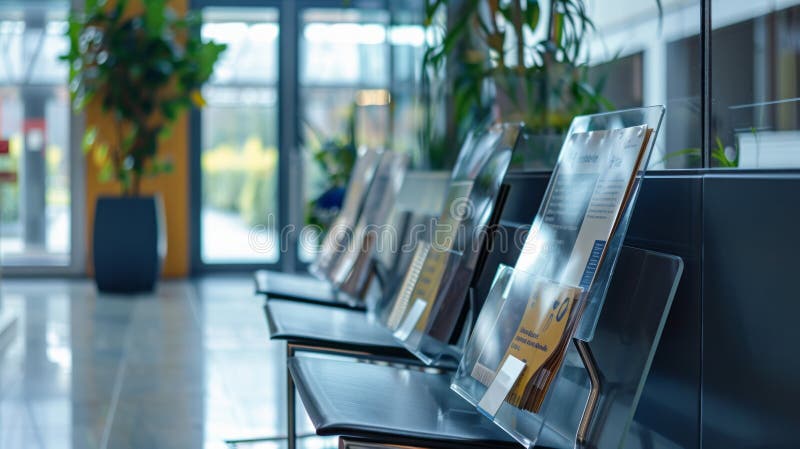 Essential Brochure Holders for School Info Stock Illustration ...