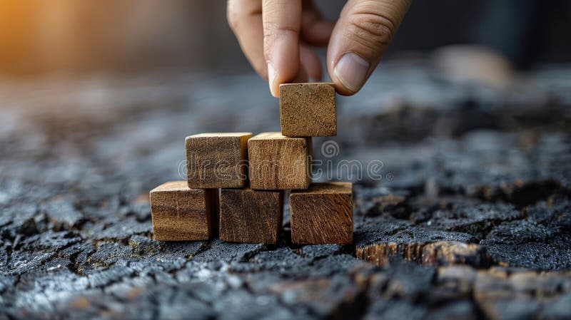 The Essential Building Blocks of Achievement Stock Illustration ...