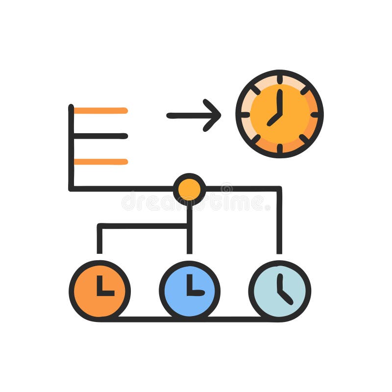 Essential Business Timeline Icon Stock Vector - Illustration of ...