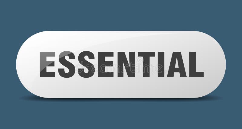 Essential Button. Sticker. Banner. Rounded Glass Sign Stock Vector ...