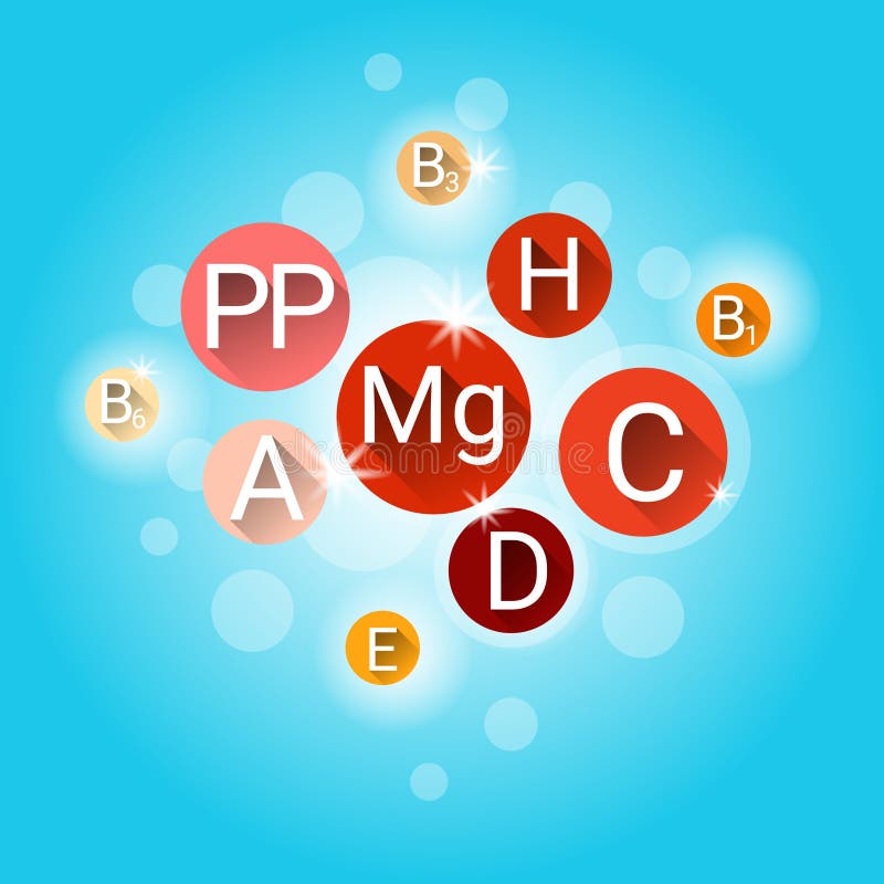 Essential Chemical Elements Nutrient Minerals Vitamins Stock Vector ...