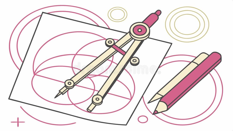 Compass and Pencil for Design and Sketching Themes Vector Design ...