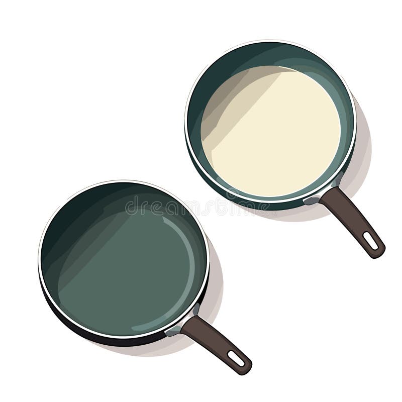 Essential Cookware: Pan and Frying Pan Vector Illustration Stock Vector ...