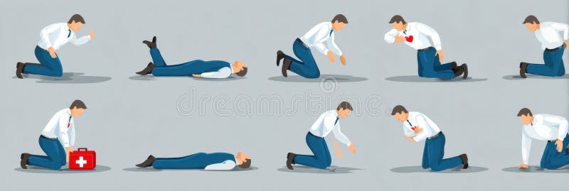 Essential CPR Steps Visual Guide for Emergency Response Training and ...