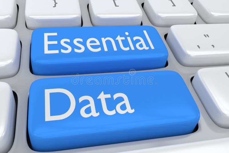 Essential Data concept stock illustration. Illustration of keyboard ...