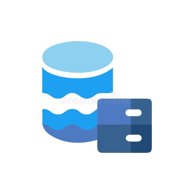 Essential Data Lake Icon for Storage Solutions Stock Illustration ...