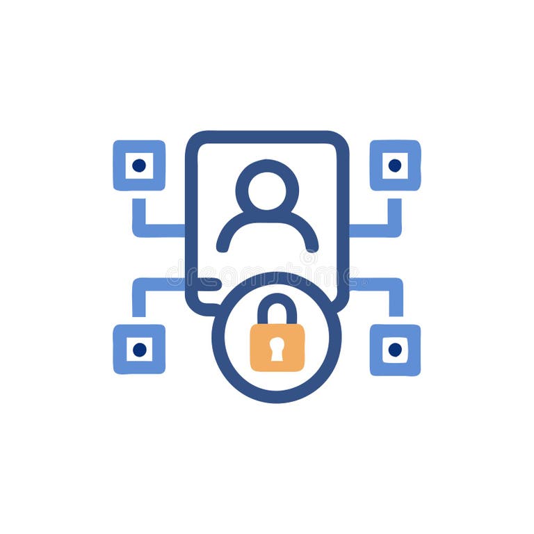 Essential Data Privacy Icon for Protection Stock Photo - Illustration ...