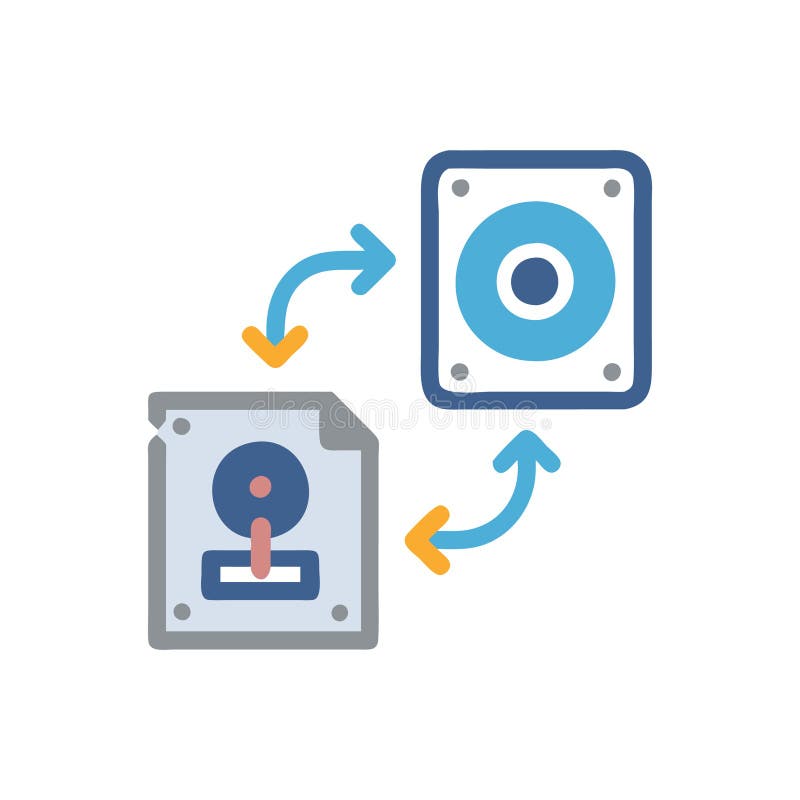 Essential Data Recovery Icon for Solutions Stock Illustration ...