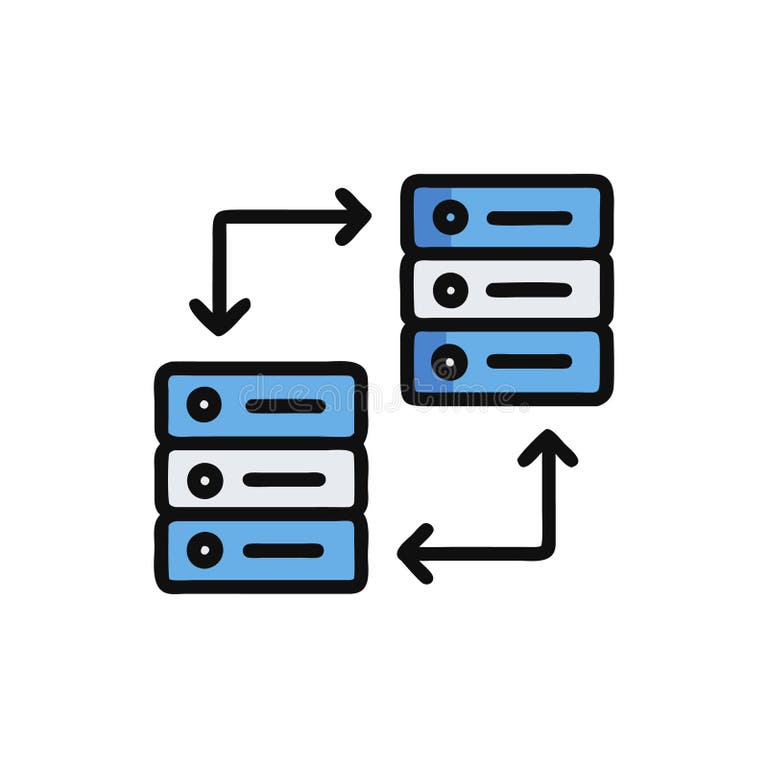 Essential Data Replication Icon for Data Management Stock Photo ...