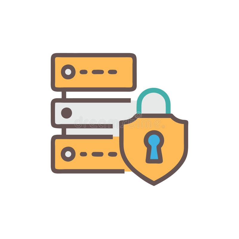 Essential Data Security Icon for Protection Strategies Stock Image ...