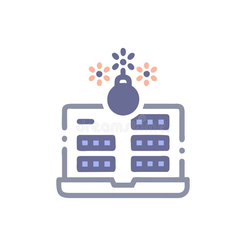 Essential DDoS Attack Icon for Awareness Stock Photo - Illustration of ...