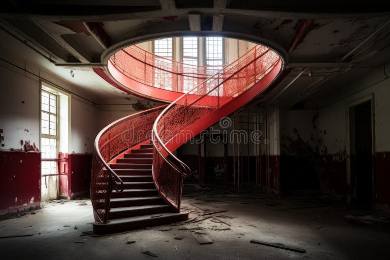 Essential Emergency Staircase. Generate Ai Stock Image - Image of light ...