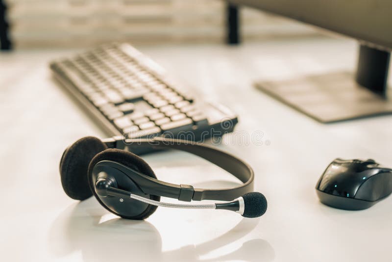 Essential Equipment Concept for Competent Online Operators. Stock Image ...