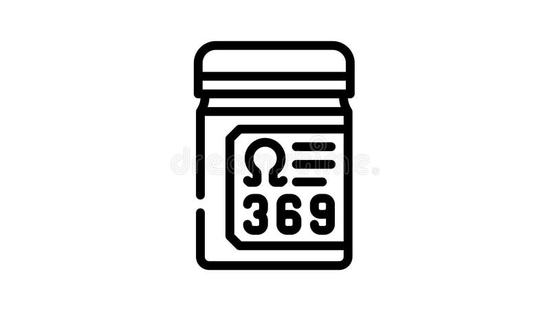 Essential Fatty Acids, Omega 369 Line Icon Animation Stock Footage ... Essential Fatty Acids, Omega 369 Line Icon Animation Stock Footage ...
