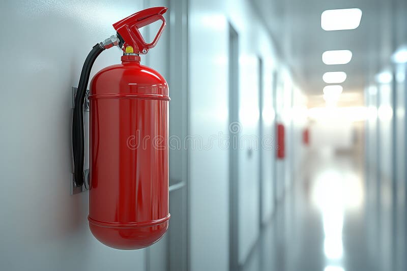 Essential Fire Safety Equipment Mounted on a Wall in a Modern Building ...