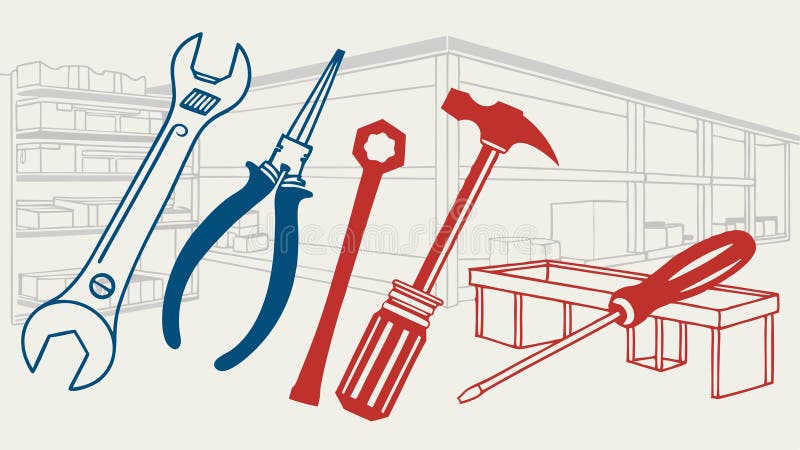 Essential Hand Tools Vector Illustration for DIY and Construction ...