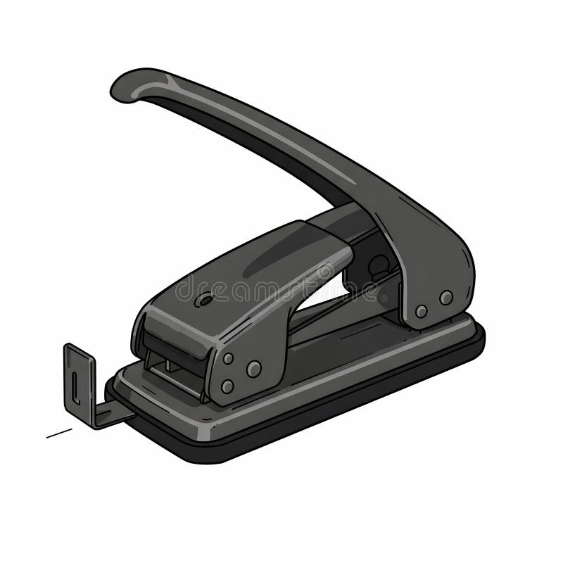 Essential Hole Punch for Efficient Office Work Stock Illustration ...