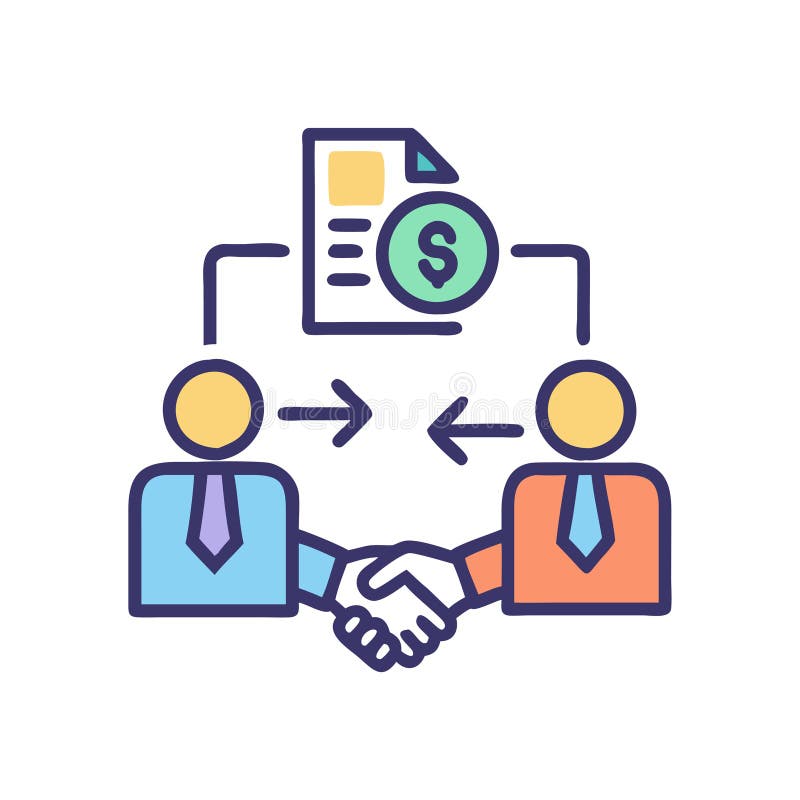 Essential Business Transaction Icon Stock Vector - Illustration of ...