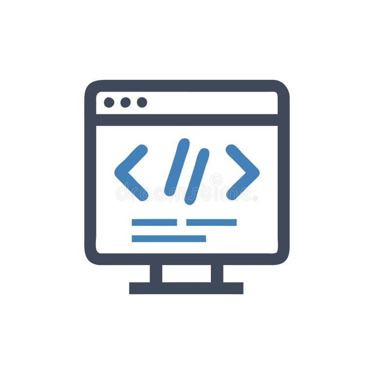 Essential Icons for Software Programming Stock Photo - Illustration of ...