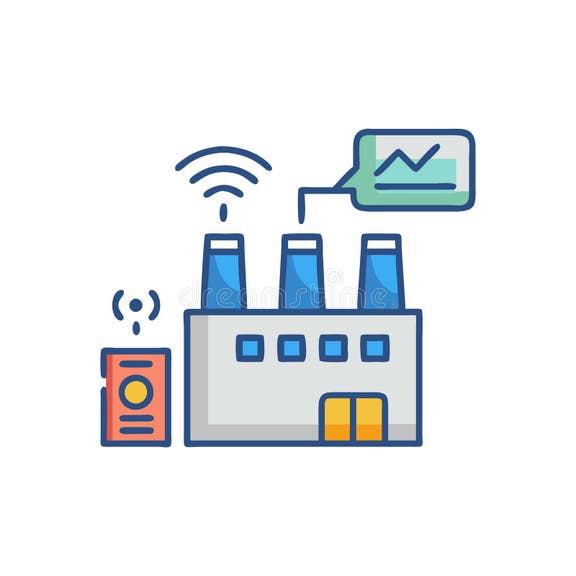 Essential IIoT Icon for Digital Transformation Stock Photo ...